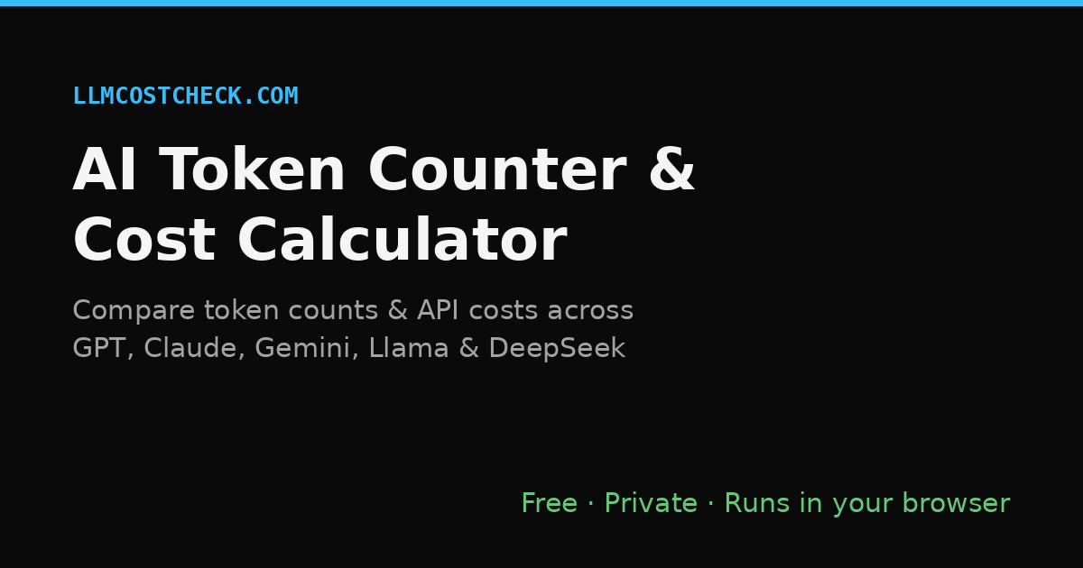 AI Token Counter + LLM Gateway Comparison | LLM Cost Check